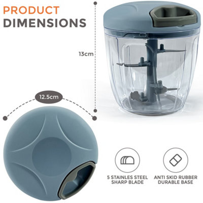 Pull String Hand Chopper Manual Food Processor To Slice Kitchen Tool 900ml