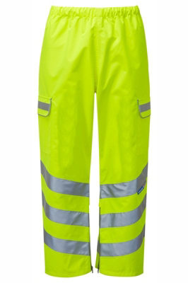 PULSAR High Visibility Hi-Vis OverTrousers - Yellow - 4XL - To fit 31 ...