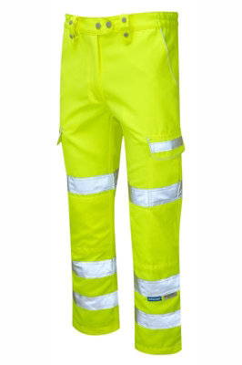 PULSAR High Visibility Ladies Combat Trousers - Yellow - Tall Leg Size ...