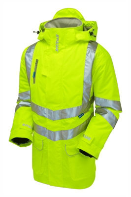 PULSAR High Visibility Padded Yellow Storm Coat | DIY at B&Q