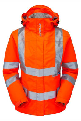 PULSAR High Visibility Rail Spec Ladies Unlined Storm Coat - Orange ...