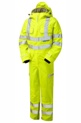 PULSAR High Visibility Waterproof Yellow Coverall | DIY at B&Q