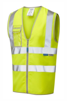 PULSAR High Visibility Yellow Waistcoat - Zip Front | DIY at B&Q