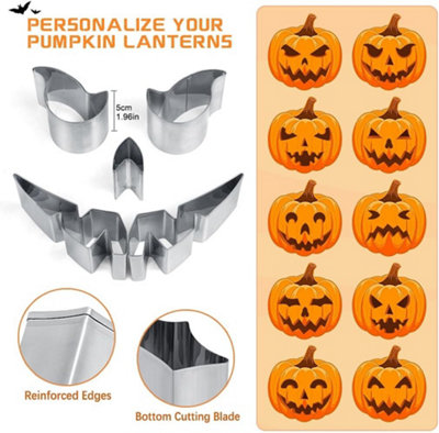 Pumpkin Carving Kit 24 PCS Halloween Pumpkin Carving Tools with Hammer ...