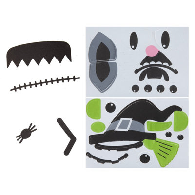 Pumpkin Decoration Kit 4 Pumpkin Faces Decorate Your Own Party MultiColour