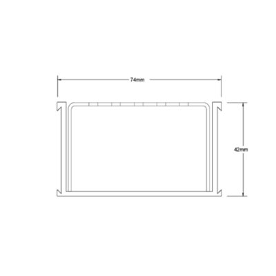 Punched Slot Grate Channel Drain 1500mm x 74mm x 42mm, 316 Stainless ...