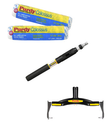 Purdy Colossus 4pc Complete Roller System Kit 12" Rollers Adjustable ...