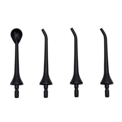 Pure Black Portable Cordless Water Dental Flosser Irrigator with 4 ...