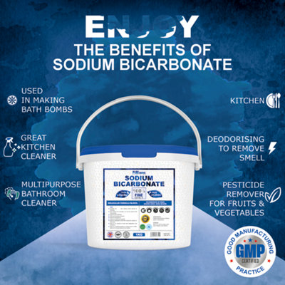 Pure Source Nutrition Baking Soda 1KG Bucket Multi Purpose Household ...