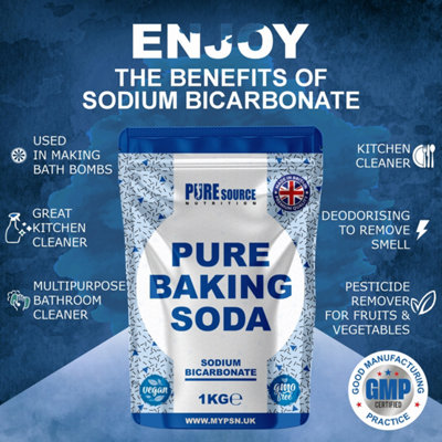 Pure Source Nutrition Baking Soda 5KG (1KG x 5 Bags) Multi Purpose ...
