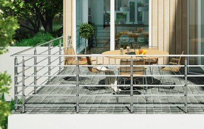 Pure Titanium Balustrade Kit 1.5m Floor Mounted