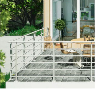 Pure White Balustrade Kit 1.5m Floor Mounted