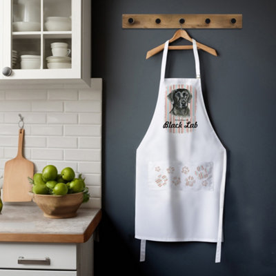 Purely Home Black Labrador Apron - Novelty Kitchen Gift for Dog Lovers