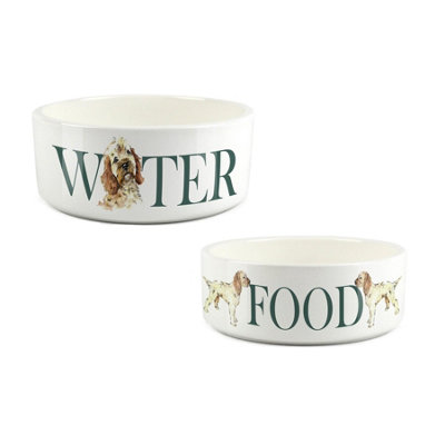 Purely Home Cockapoo Food & Water Bowl Set by Rhiannon Chauncey