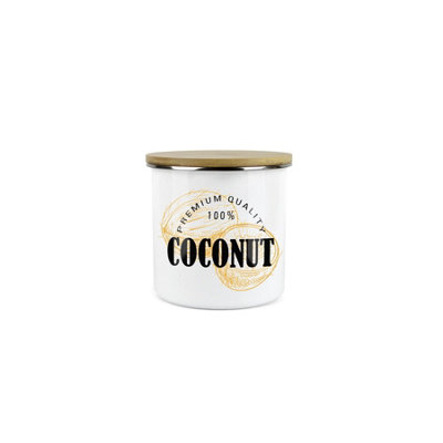 Purely Home Coconut Mini Storage Canister - Snacks Nibbles Enamel Food ...