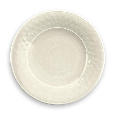 Purely Home Crackle Cream Melamine Dinner Plates - Set of 8
