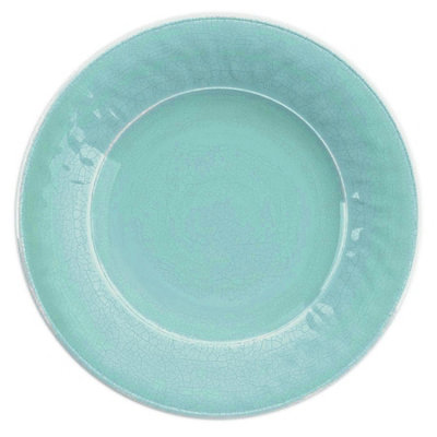 Purely Home Crackle Turquoise Melamine Dinner Plate