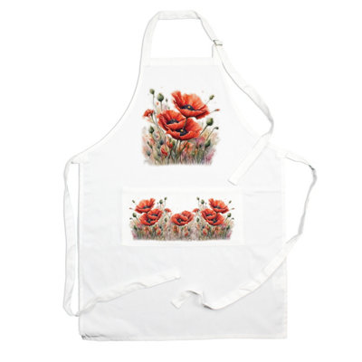 Purely Home Garden Flowers Poppies Apron - Floral Gifts for Her ...