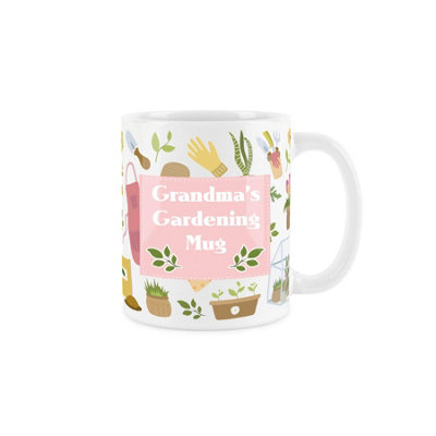 Purely Home Grandmas Gardening Mug - Gardening White Coffee/Tea Gift 11oz