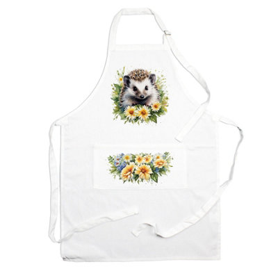 Purely Home In The Willows Creatures & Flowers Hedgehog Apron - Floral ...