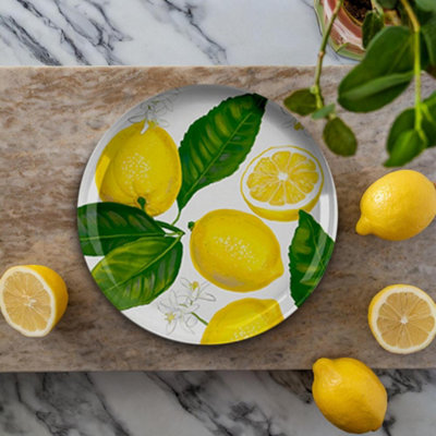 Purely Home Lemon Fresh Melamine Side Plates - Set of 8