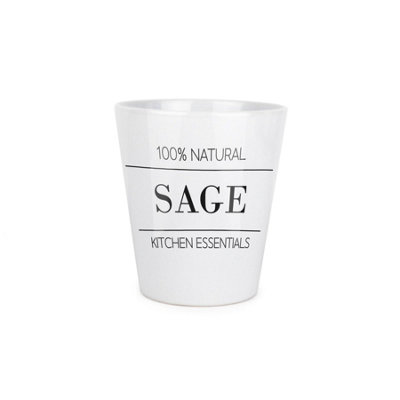 Purely Home Minimalist Sage Plant Pot - Small Ceramic Indoor Plant Pot Gift