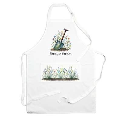 Purely Home Nannys Apron - Gardening Gift Apron - Adjustable Ties ...