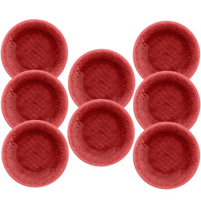 Purely Home Potters Reactive Glaze Red Melamine Side Plates - Set of 8