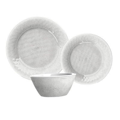 Purely Home Potters Reactive Glaze White Melamine 12 Piece Outdoor ...