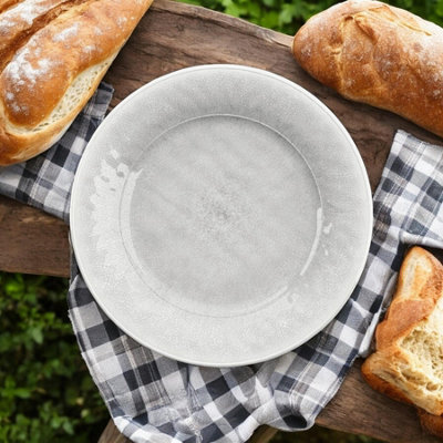 Purely Home Potters Reactive Glaze White Melamine 12 Piece Outdoor ...