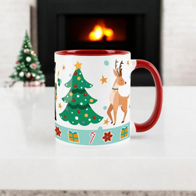 Purely Home Red Christmas Nutcracker Character Coffee Mug - 4x Red ...