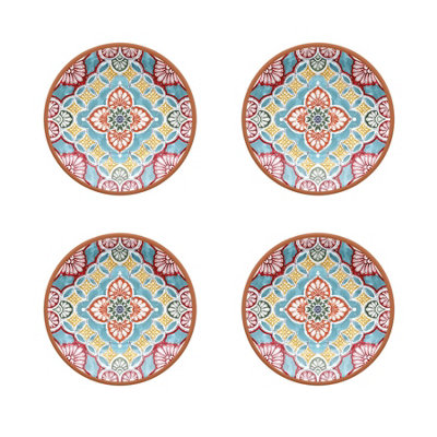 Purely Home Rio Corte Melamine Side Plates - Set of 4