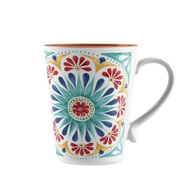 Purely Home Rio Medallion Melamine Mugs - Set of 4