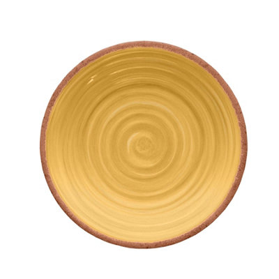 Purely Home Rustic Swirl Yellow Melamine Side Plates - Set of 8