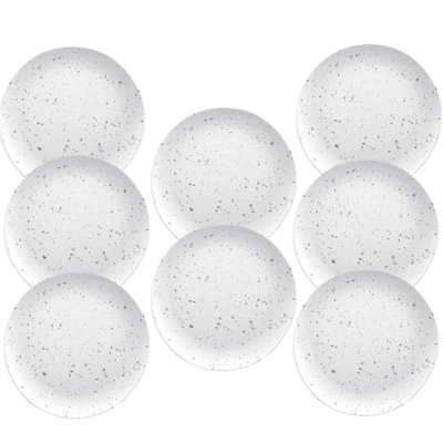 PURELY HOME TERRAZZO MELAMINE DINNER PLATES - SET OF 8