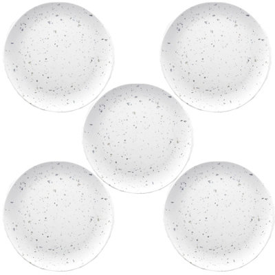 Purely Home Terrazzo Melamine Side Plates - Set of 5