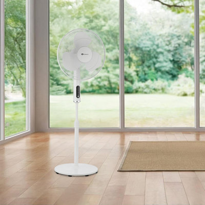 PureMate 16-Inch Oscillating Pedestal Fan - White