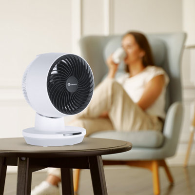 PureMate 8 Inch Air Circulator Fan with Oscillation and Timer Black