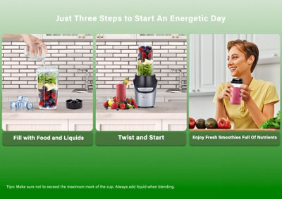 PureMate Smoothie Maker and Blender, 1000 Watts, 8 Piece Set, 3 Speed ...