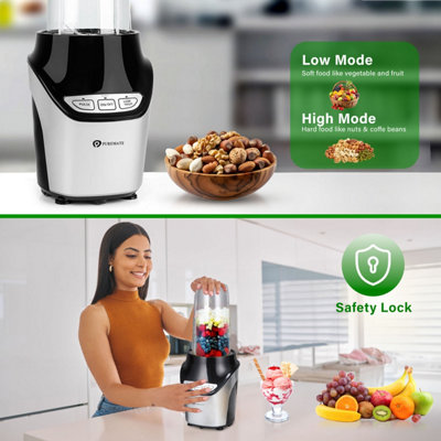 PureMate Smoothie Maker and Blender, 1000 Watts, 8 Piece Set, 3 Speed ...