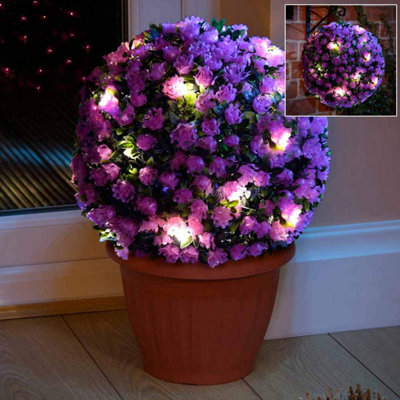 Buy Purple 28cm Topiary Garden Ball Sphere 20 Led Lights - Dual ...