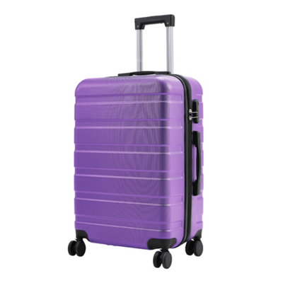 Purple Hardshell Rolling Luggage Trolley Travel Case, 24"