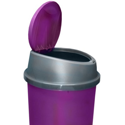 Purple KITCHEN BIN Touch Top Bin for Home Office School Kitchen ...