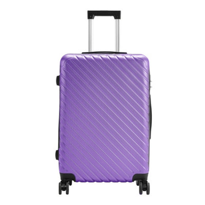 Purple Lightweight Hardside Travel Suitcase with Spinner Wheels 28"