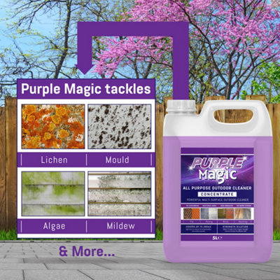 Purple Magic All Purpose Outdoor Cleaner Concentrated Mould, Mildew ...
