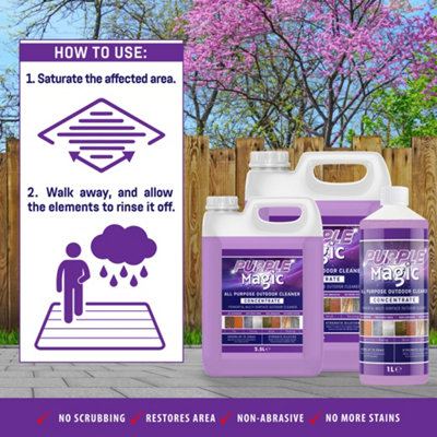 Purple Magic All Purpose Outdoor Cleaner Concentrated Mould, Mildew ...
