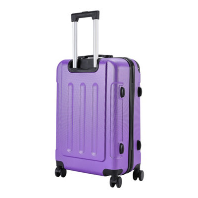 Purple Modern Hardside Spinner Suitcase with Combination Lock 20"