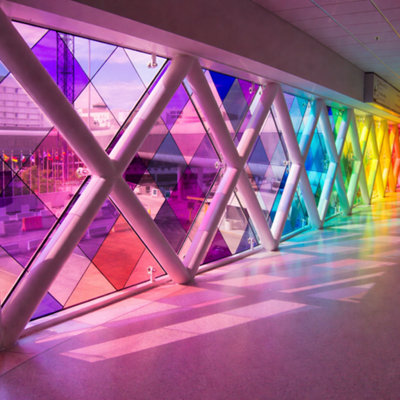 Purple Stained Glass Film Self Adhesive Transparent Coloured Window ...