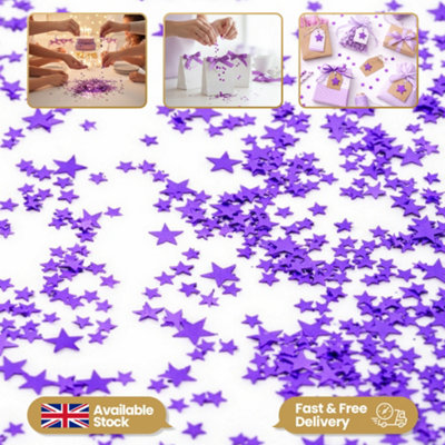 Purple Star Confetti 14g Table Scatter Birthday Party Decorations
