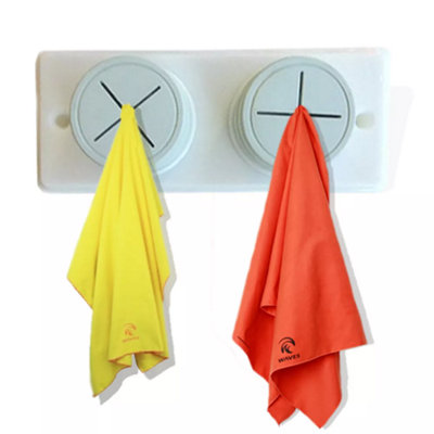 Push and Grip Rubber Tea Towel Holder, Double, Screw Fix, Pack of 1